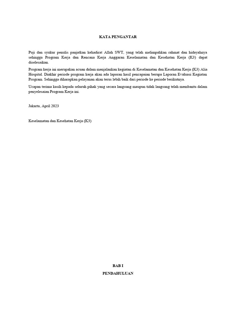 Program K3RS Alia Hospital | PDF | Pengembangan Diri | Sains & Matematika