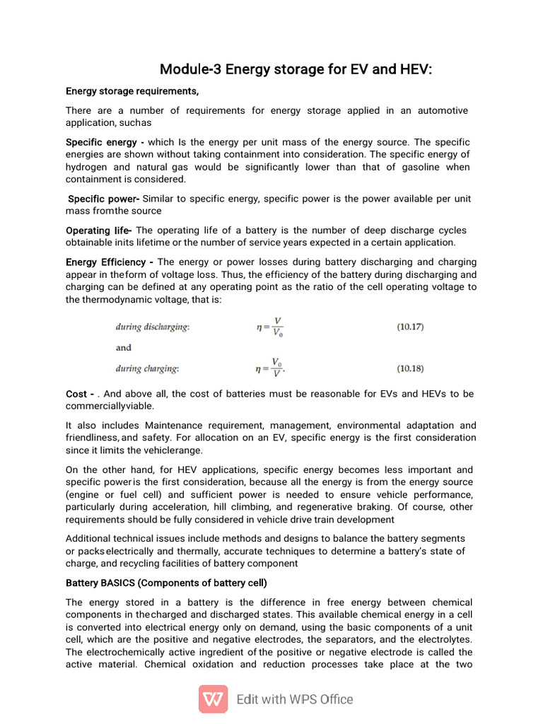 Electric Vehicle 3rd Module | PDF | Rechargeable Battery | Fuel Cell