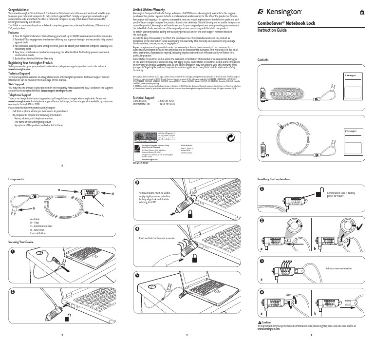 Kingston Laptop Lock | PDF | Laptop | Information And Communications ...