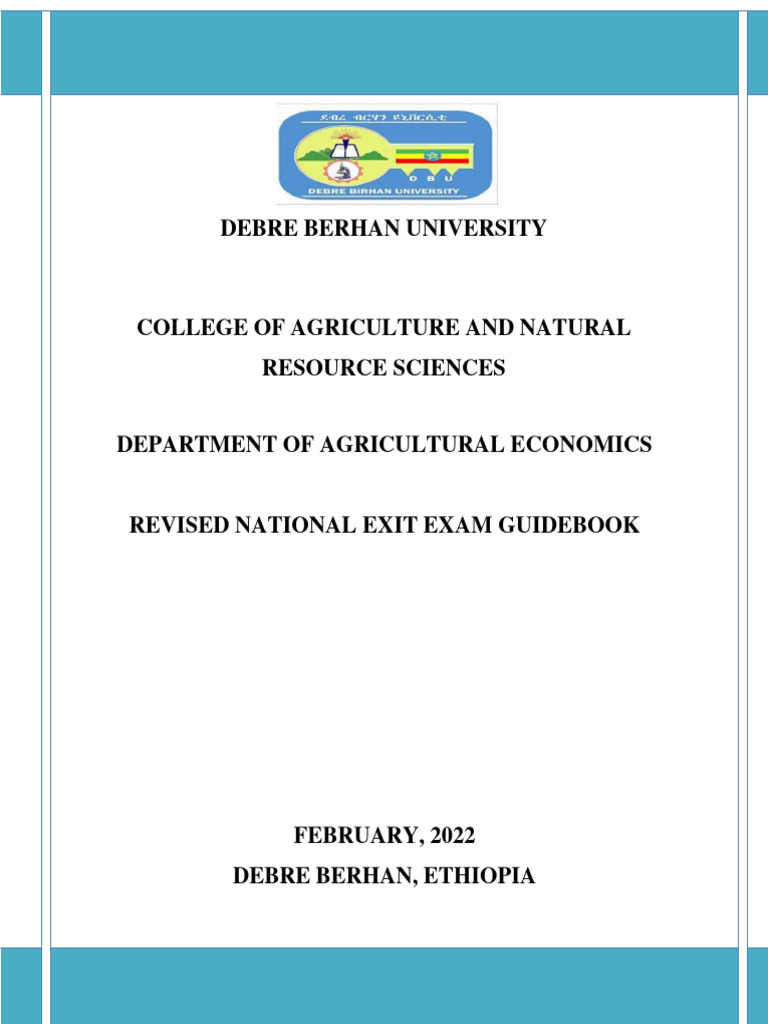 AgEc Exit Exam Guide Book-Revised 2023 | PDF | Macroeconomics | Oligopoly