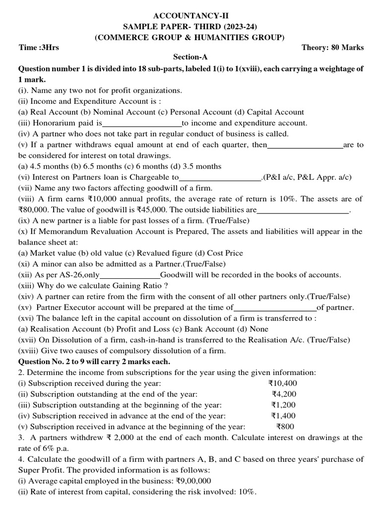 Must Do Sample Paper Solved and Un Solved With Pre Board Paper | PDF ...