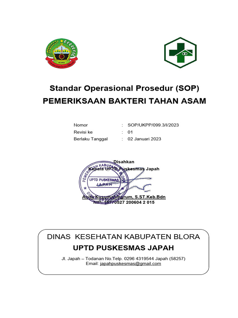 Hasil Pemeriksaan Bakteri Tahan Asam Pdf
