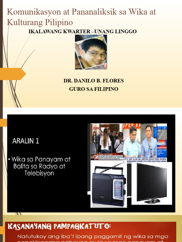 KPP q2 Aralin 1 Wika Sa Panayam at Balita Sa Radyo at Telebisyon | PDF