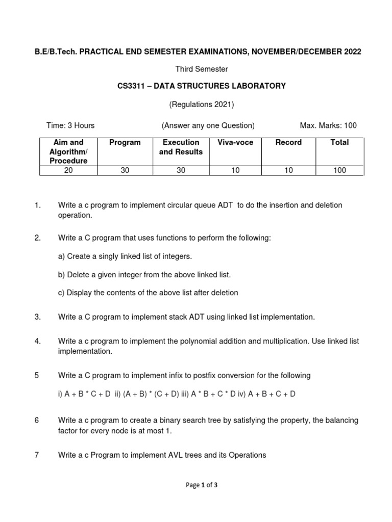 C Programs for Data Structures Lab | PDF | Computing | Computer Data