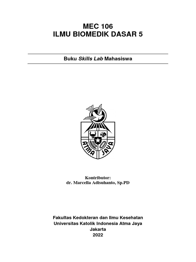 Mec 106 Blok Ilmu Biomedik Dasar 5 Buku Skills Lab Mahasiswa Pdf