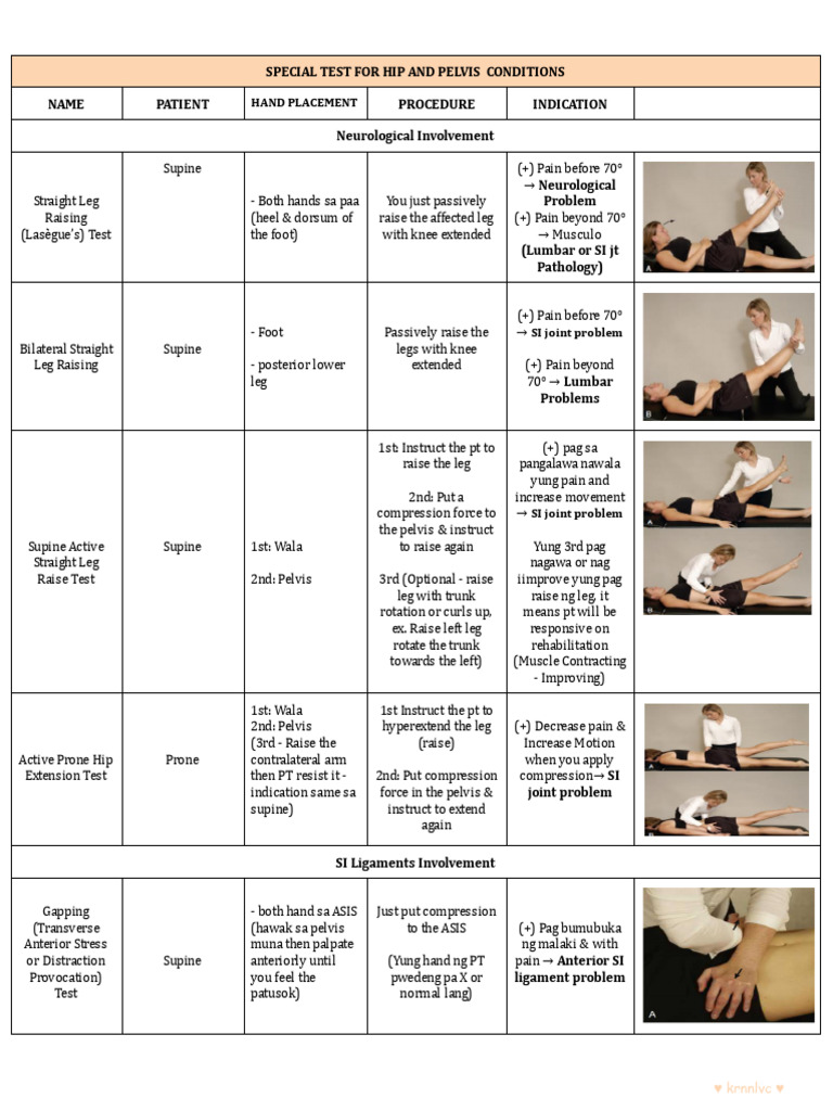 ST For Hip N Pelvis Conditions | Download Free PDF | Anatomical Terms ...