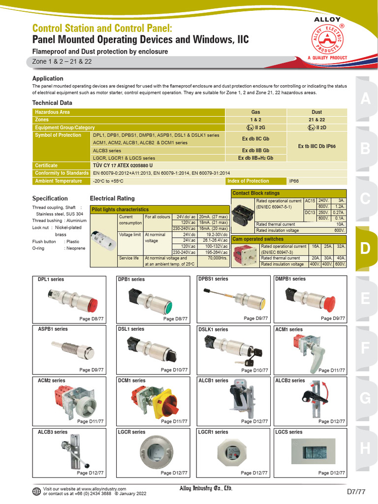 IIC, Panel Mounted Operating Devices and Windows | PDF | Electrical Engineering | Electricity
