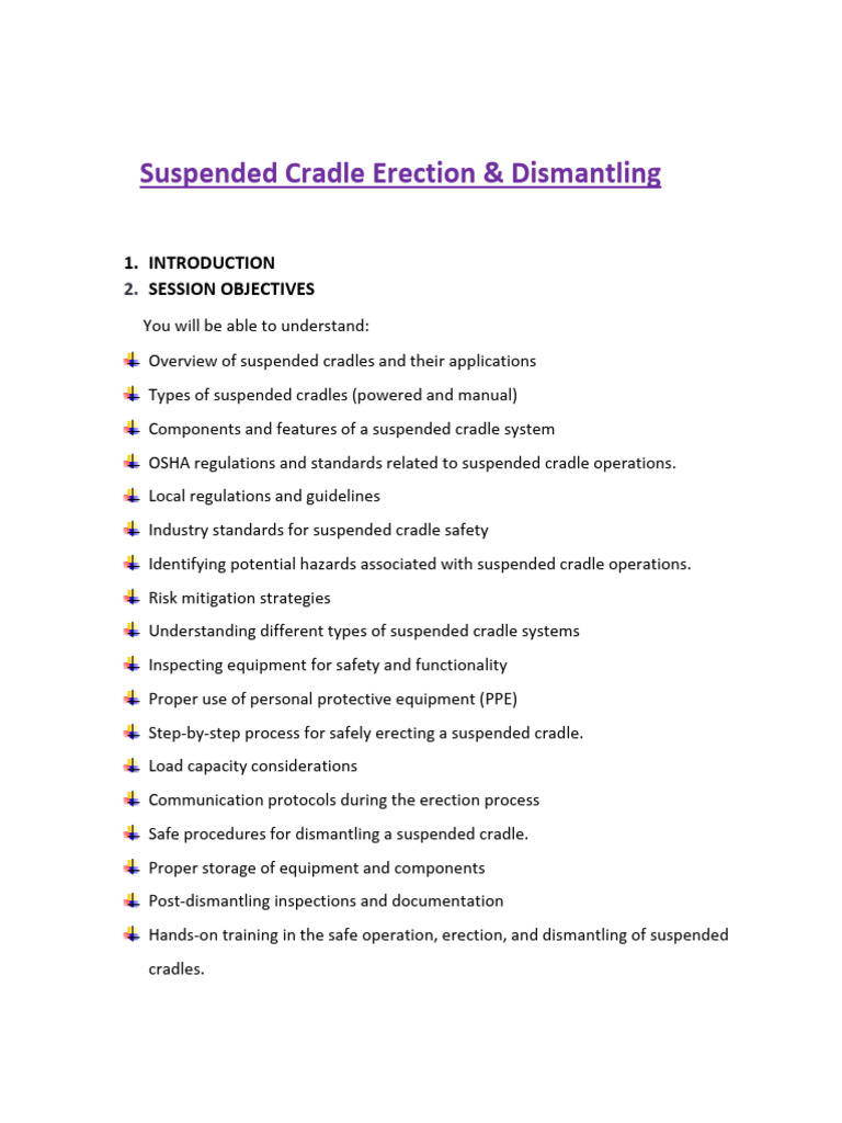 Suspended Cradle Erection & Dismantling | PDF