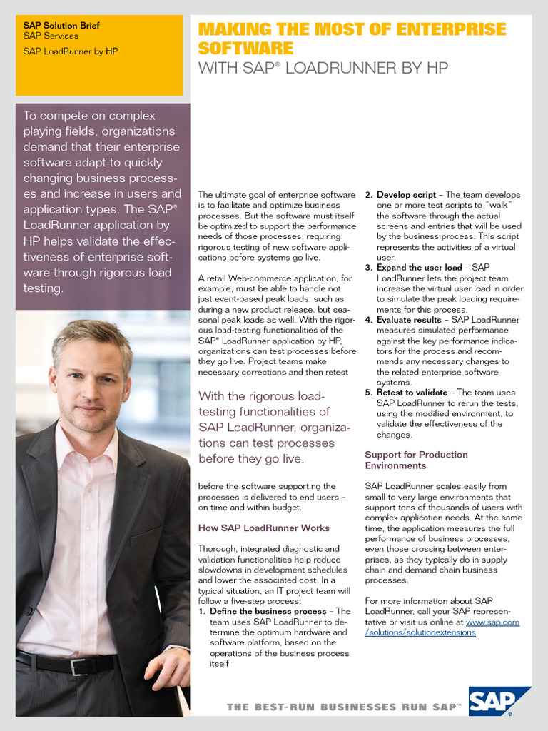 Making The Most of Enterprise Software With SAP LoadRunner by HP | PDF | Software | Application ...