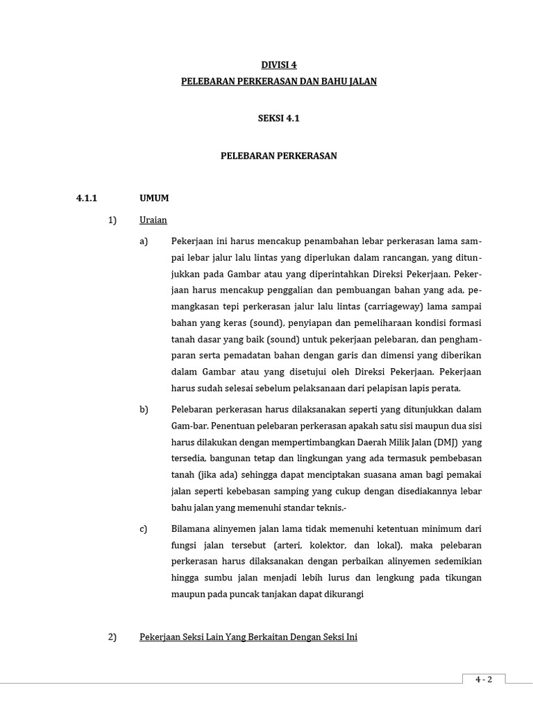Pelebaran Perkerasan Jalan Panduan Teknis Pdf