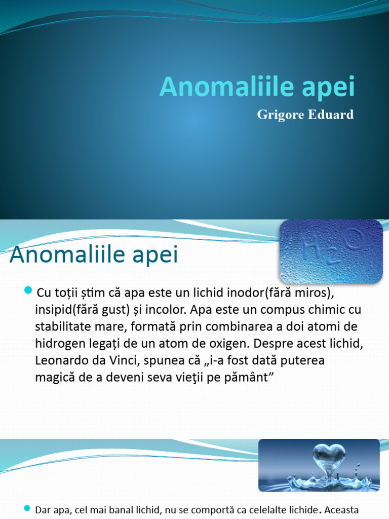 Anomaliile Apei | PDF
