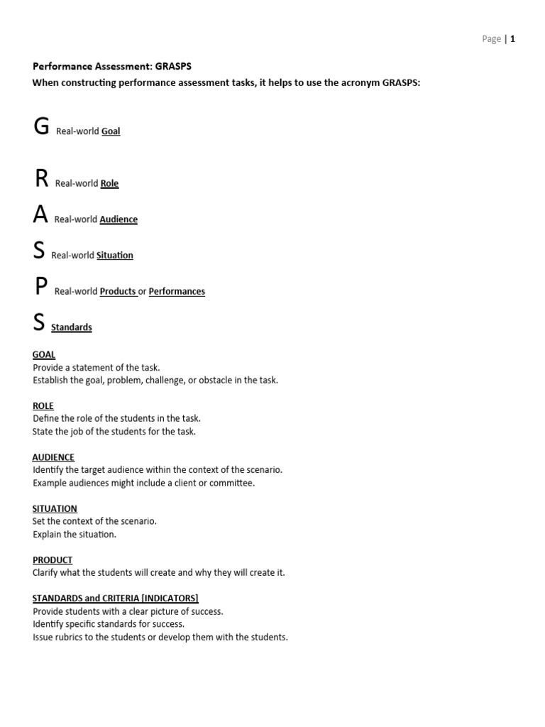 GRASPS | PDF | Human Communication | Cognitive Science