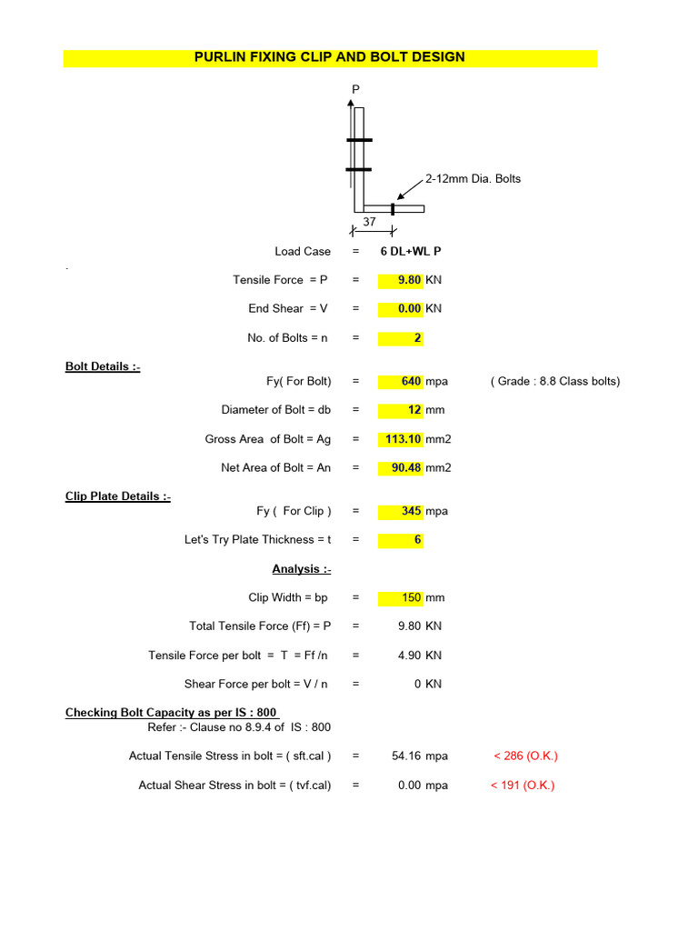 Clip Design | PDF | Stress (Mechanics) | Screw