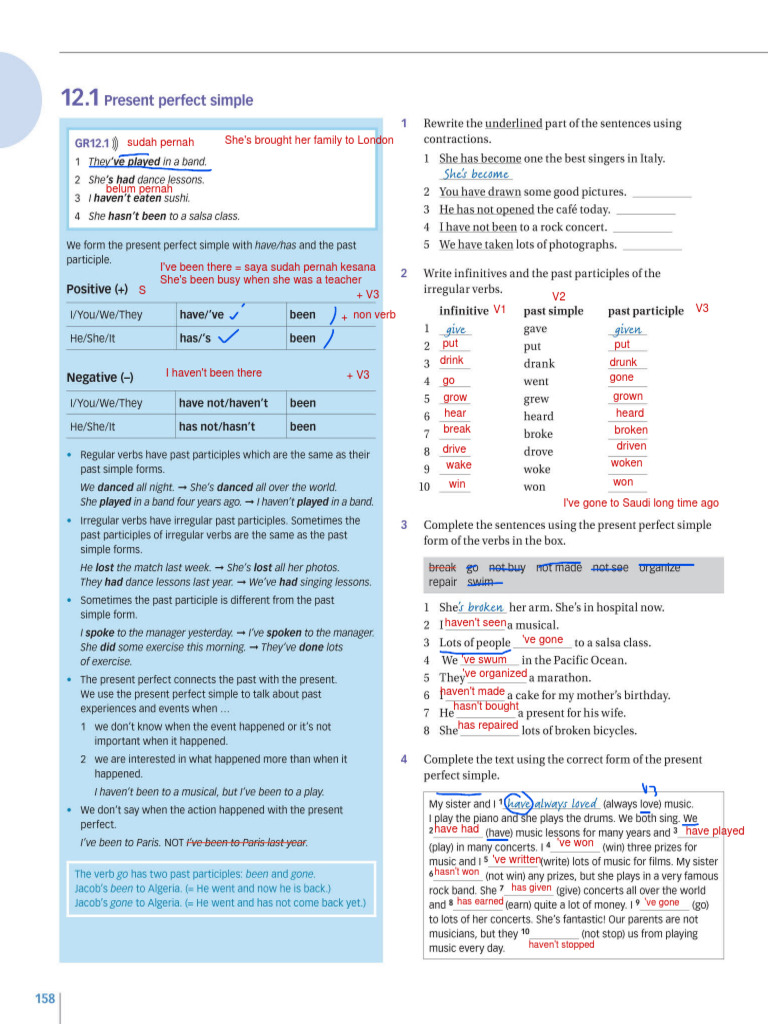 Grammar - Present Perfect Tense | PDF | Linguistics