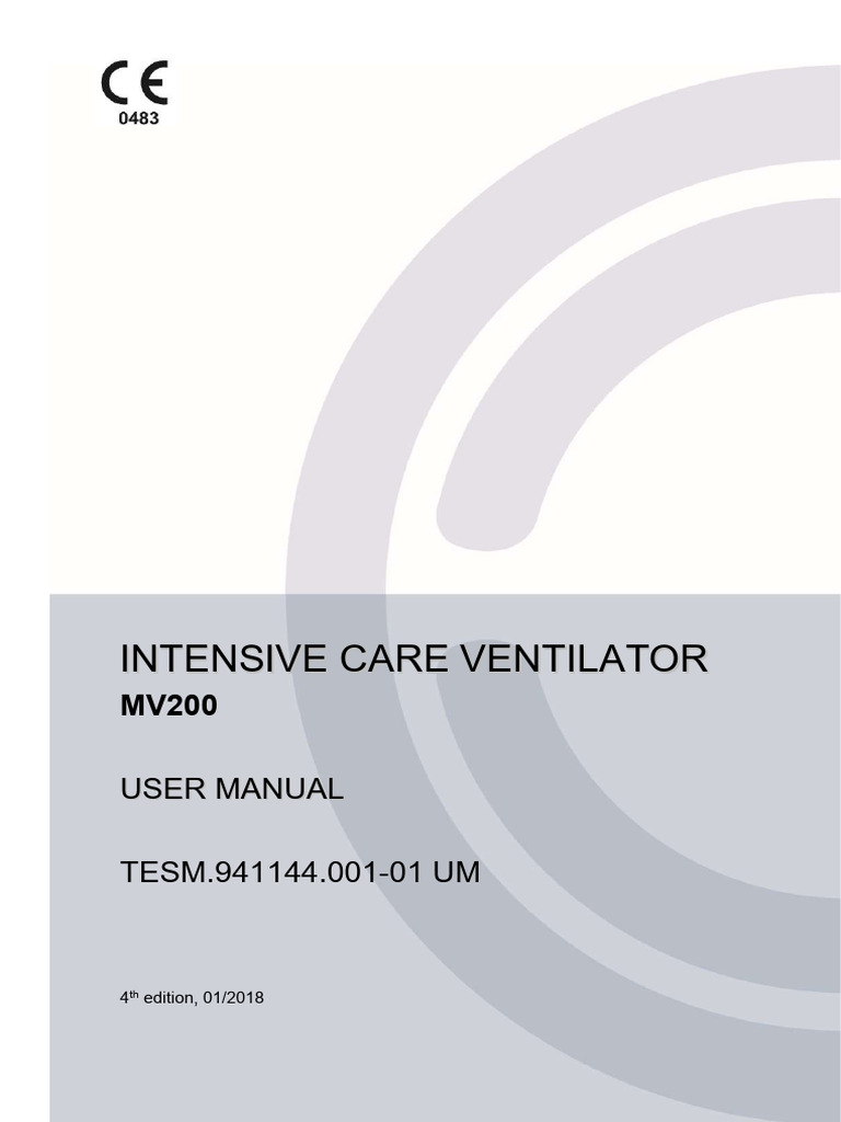 User Manual MV200 - Ver.4 | PDF | Breathing | Exhalation