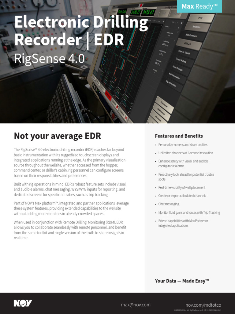 RigSense Electronic Drilling Recorder Flyer | PDF