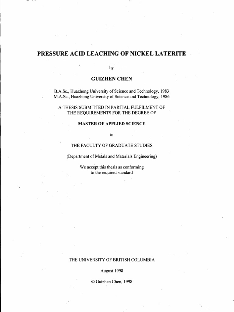 Chen Et Al- Hpal Nickel | PDF | Nickel | Minerals