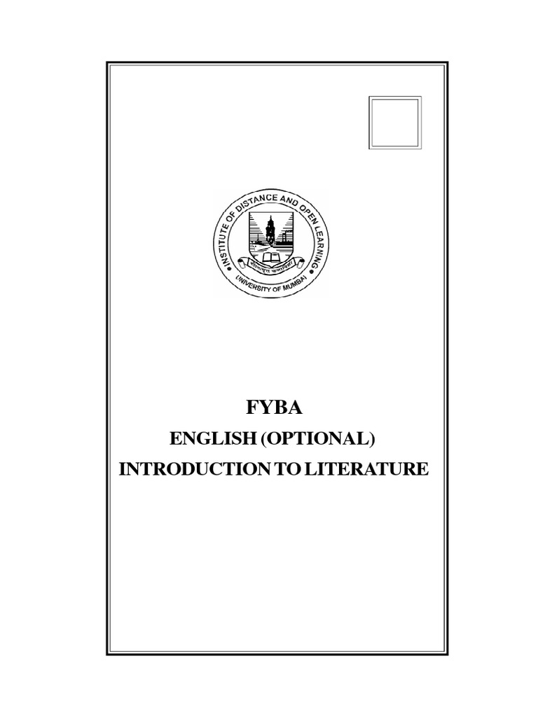 FYBA English 2 | PDF | Narration | The History Of Tom Jones, A Foundling