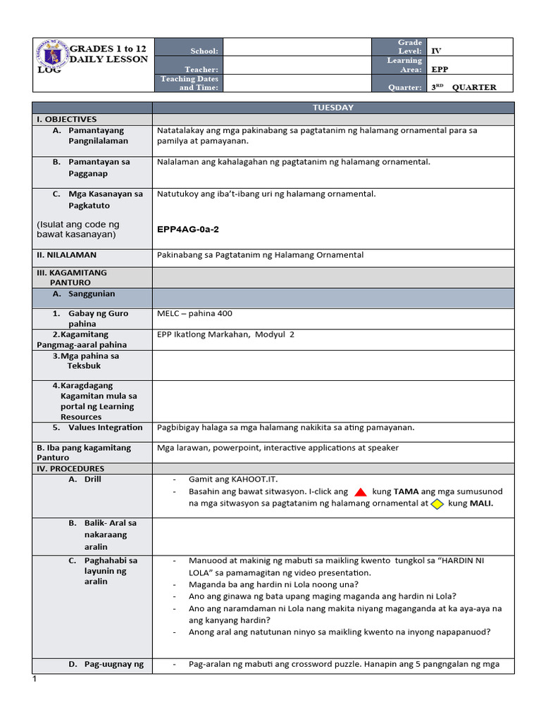 EPP IV (2nd TA) | PDF