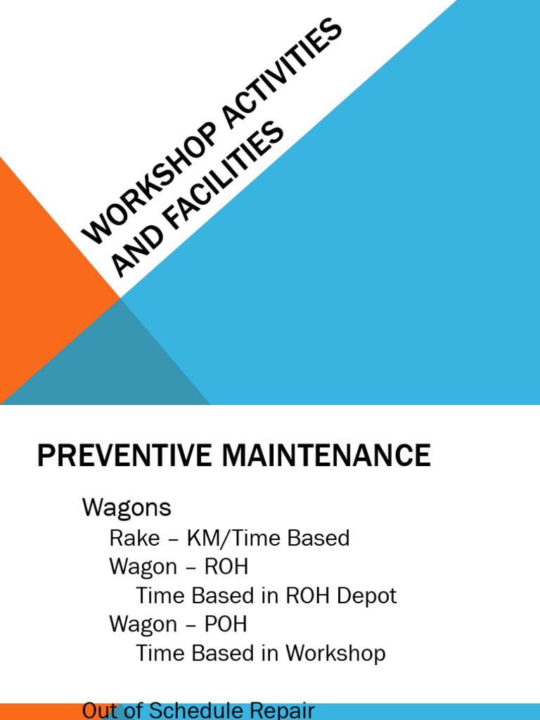 POH Activities Wagon Rdso | Download Free PDF | Axle | Machines