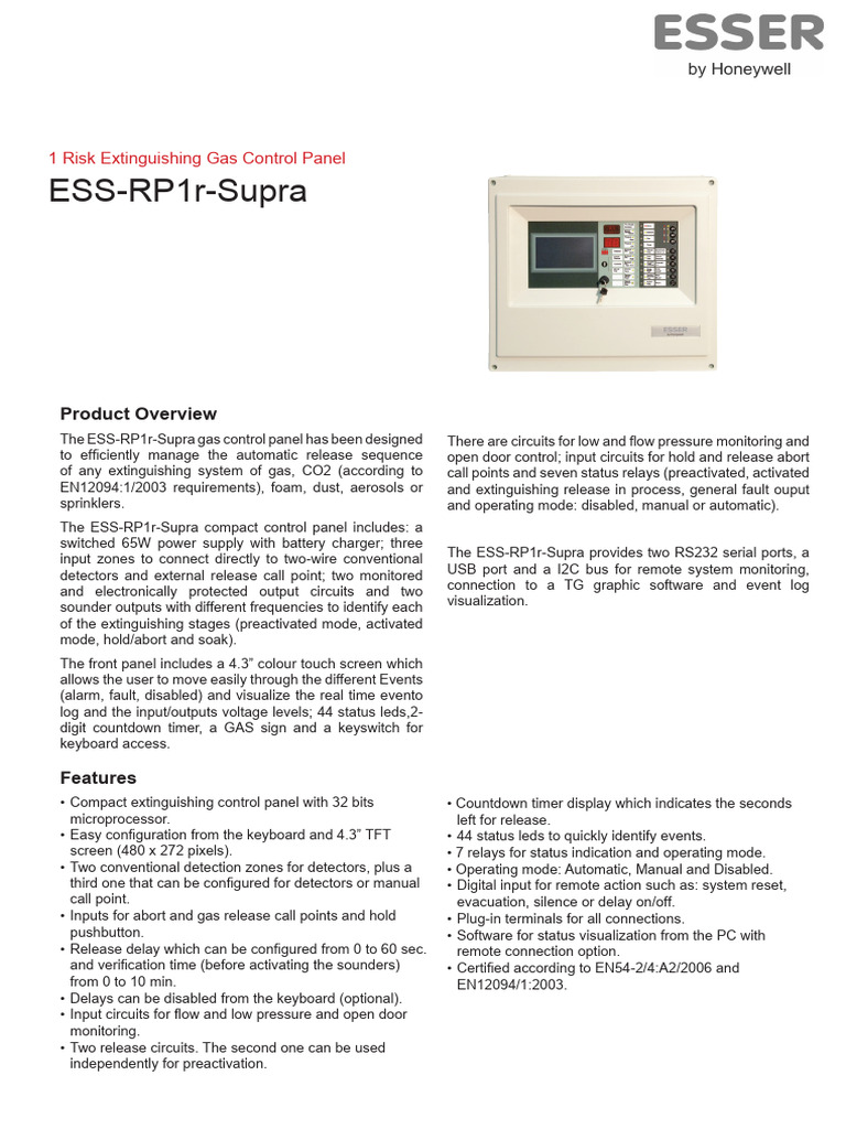 ES HC 41001-01-2 ESS-RP1r-Supra EN | PDF