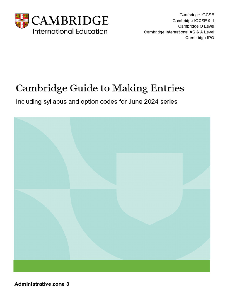 Zone 3 Guide To Making Entries - June 2024 | PDF | Educational ...