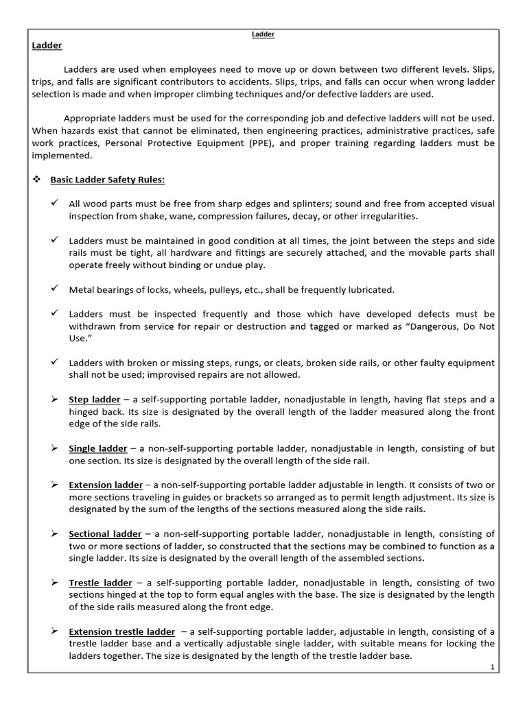 Ladder | PDF | Ladder