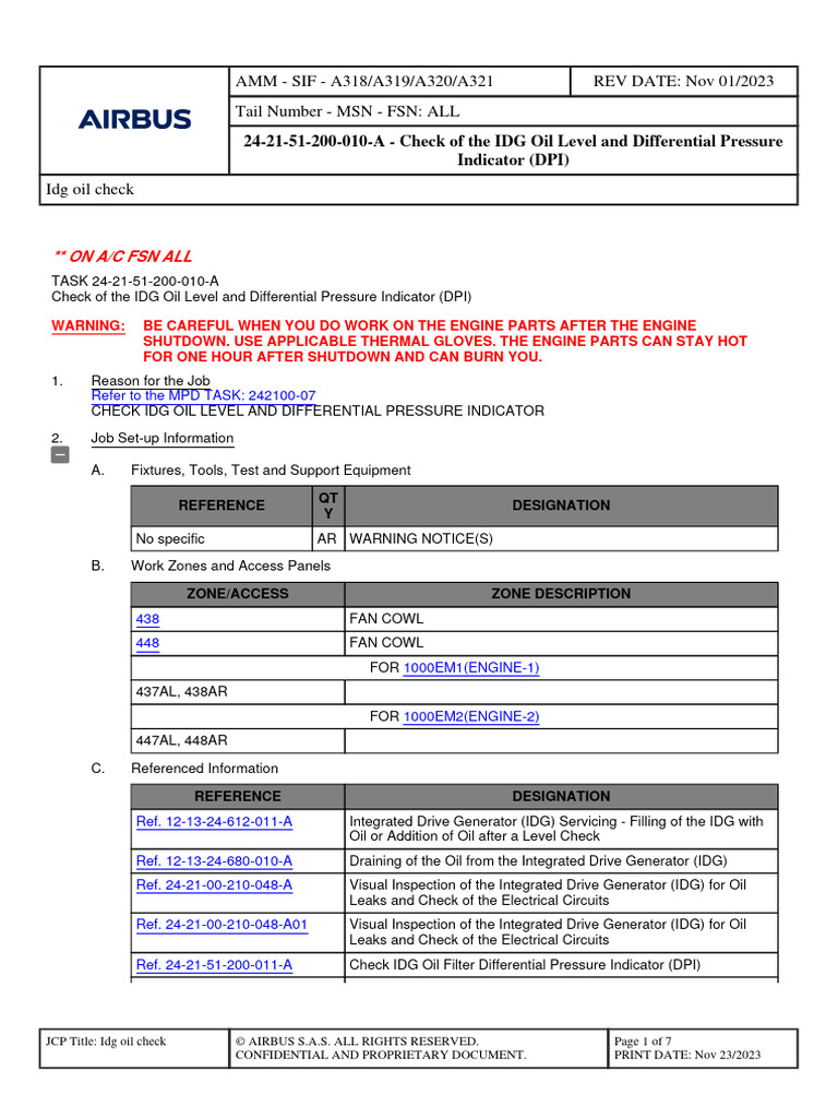 Idg Oil Check | PDF | Airbus | Aviation