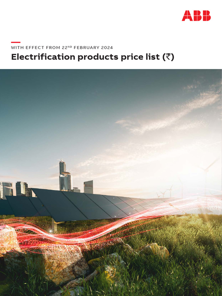 Electrification Product Pricelist - Effective 22nd Feb 2024 | PDF ...