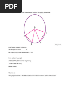 Class 9 Circle Theorems Overview | PDF | Circle | Perpendicular