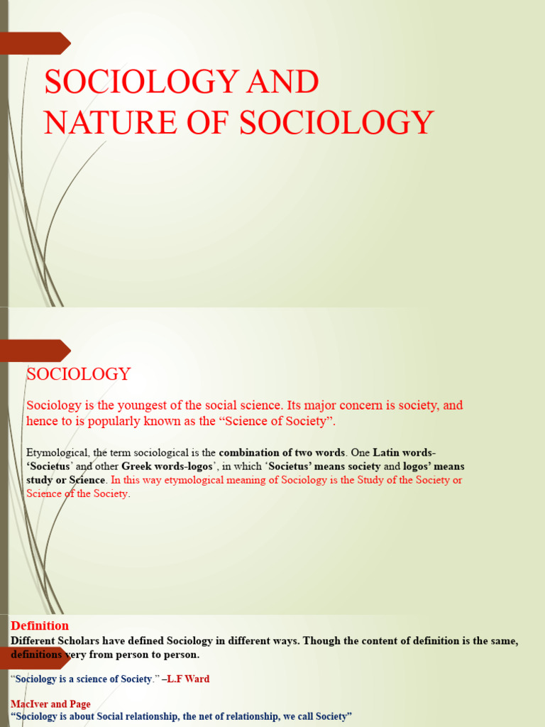 Understanding Sociology: Definitions & Origins | PDF | Sociology ...