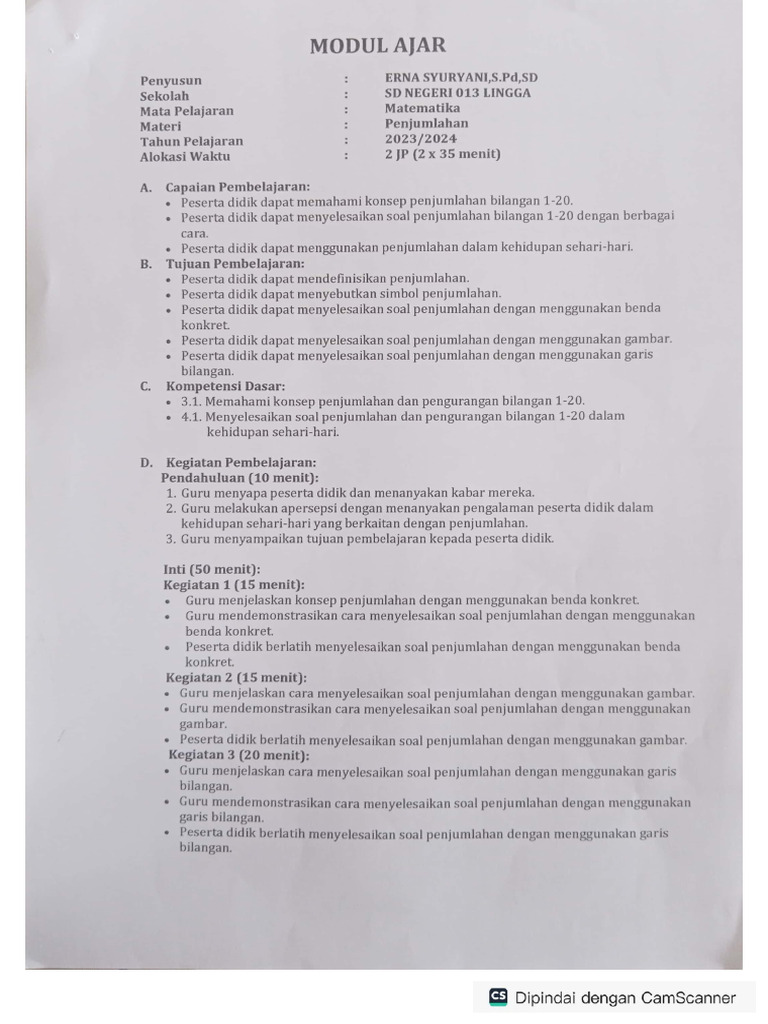 RPP Observasi Erna | PDF