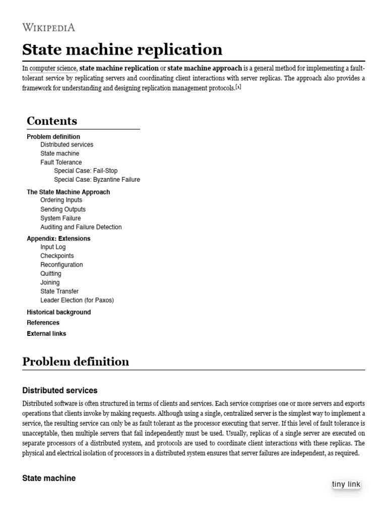 State Machine Replication - Wikipedia | PDF | Concurrent Computing | Computing