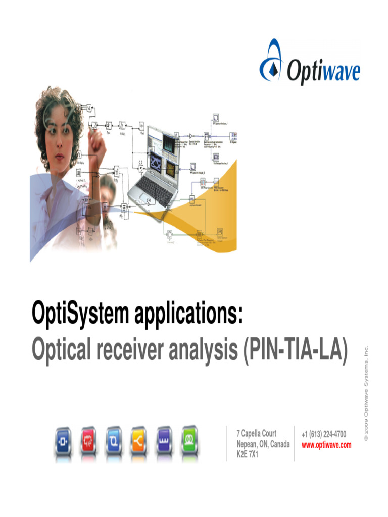 OptiSystem Applications PIN TIA LA Receiver | PDF | Amplitude | Amplifier