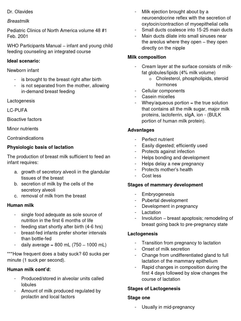 Breast Milk | PDF | Breast Milk | Lactation