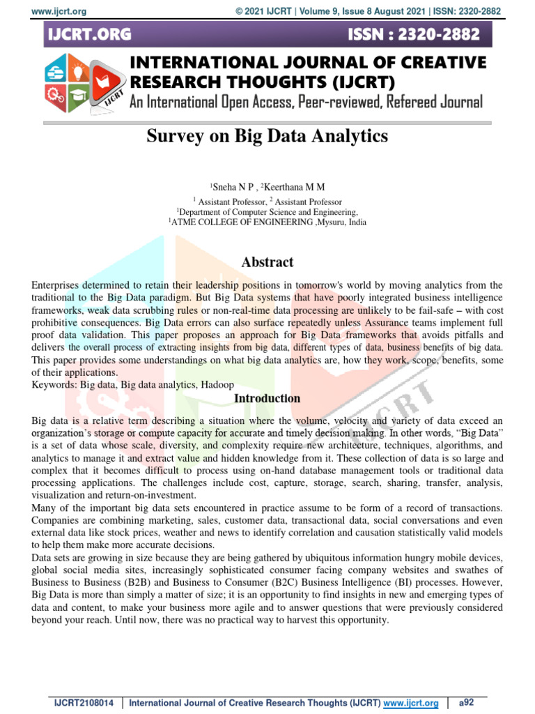 Big Data Analytics: Insights and Benefits | PDF