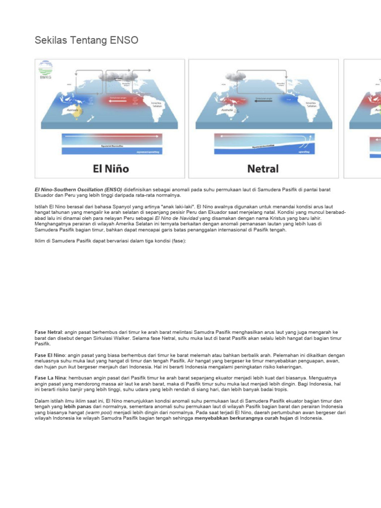 Sekilas Tentang ENSO | PDF | Sains & Matematika
