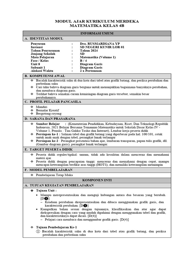 M A MTK 3 Kelas 4 Semester 2 | PDF | Kajian Bahasa Asing | Sains & Matematika