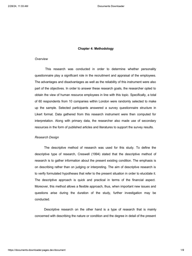 1 | Download Free PDF | Methodology | Quantitative Research