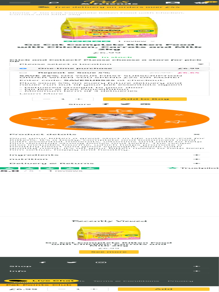 Go Cat Complete Kitten Food With Chicken, Carrots and Milk 2kg | PDF ...