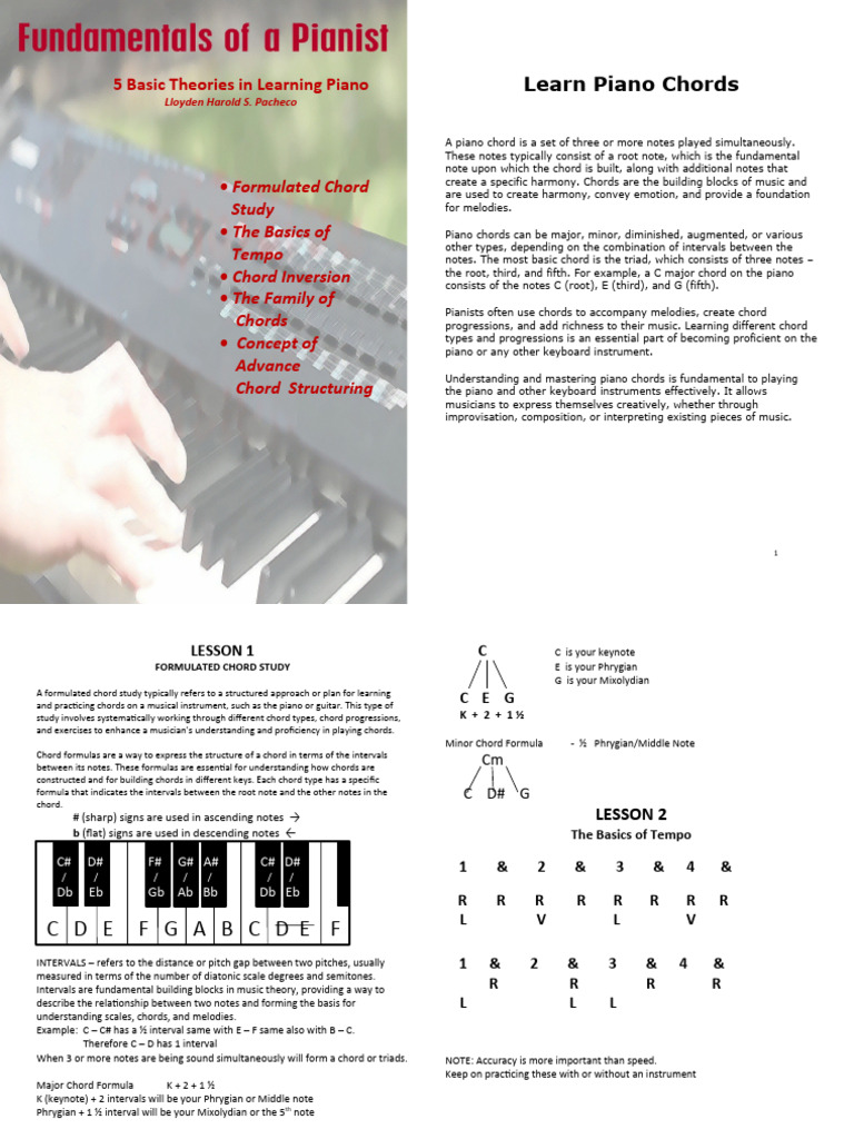 Piano Chord Learning Theories | PDF | Chord (Music) | Interval (Music)
