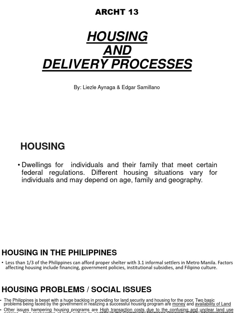 Housing | PDF | Mortgage Loan | Affordable Housing