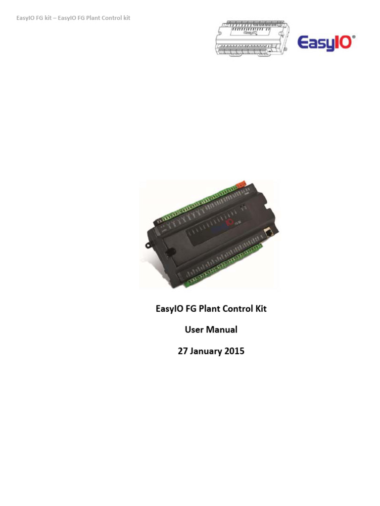 EasyIO FG Plant Control Kit | PDF | Computer Programming | Computer ...