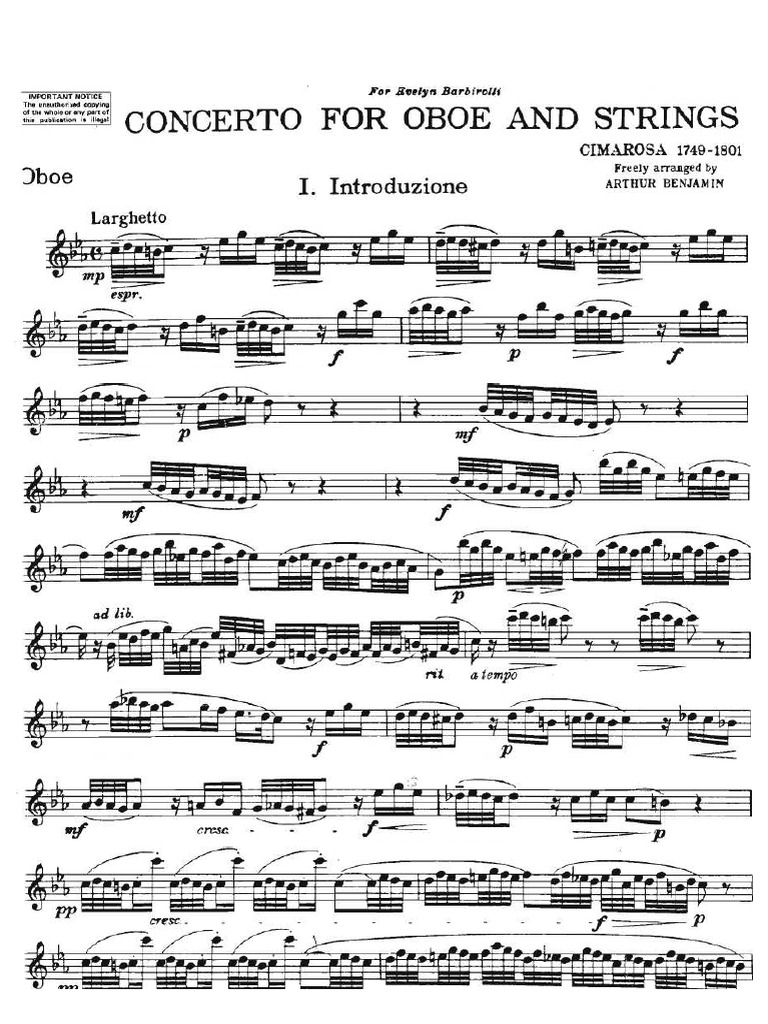 Concerto de Cimarosa (Oboé) | PDF