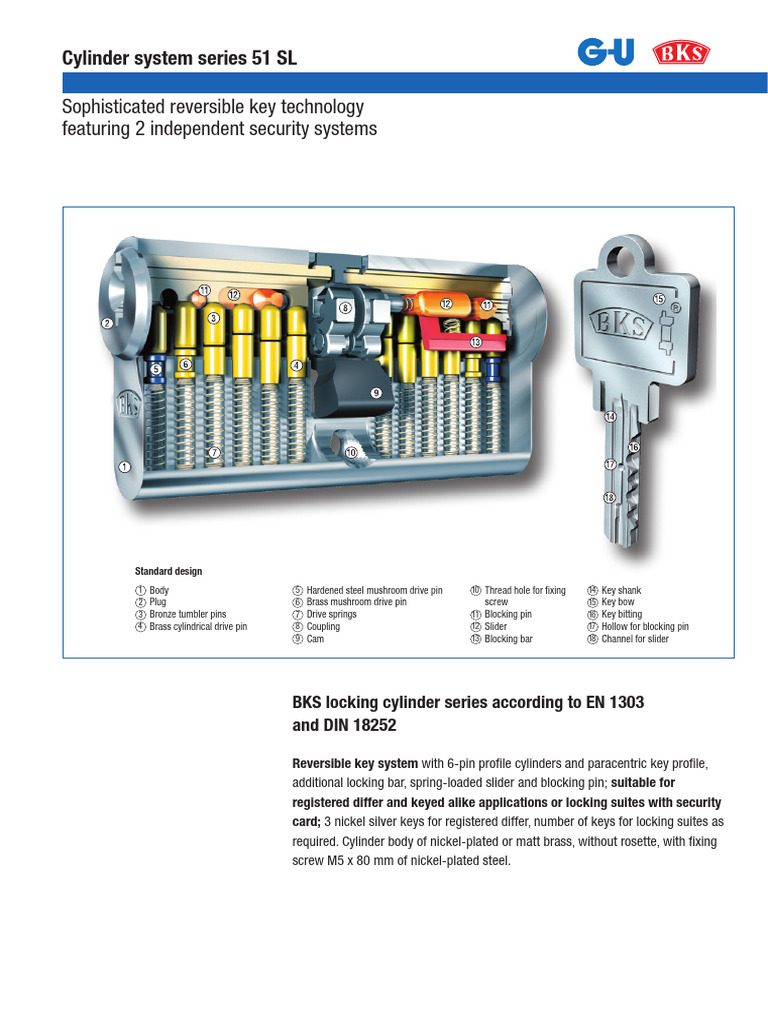 BKS Cylinder System 51 SL Overview | PDF | Tools | Equipment