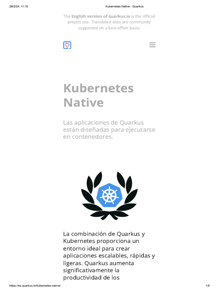Kubernetes Native - Quarkus | PDF | Computación en la nube | Software