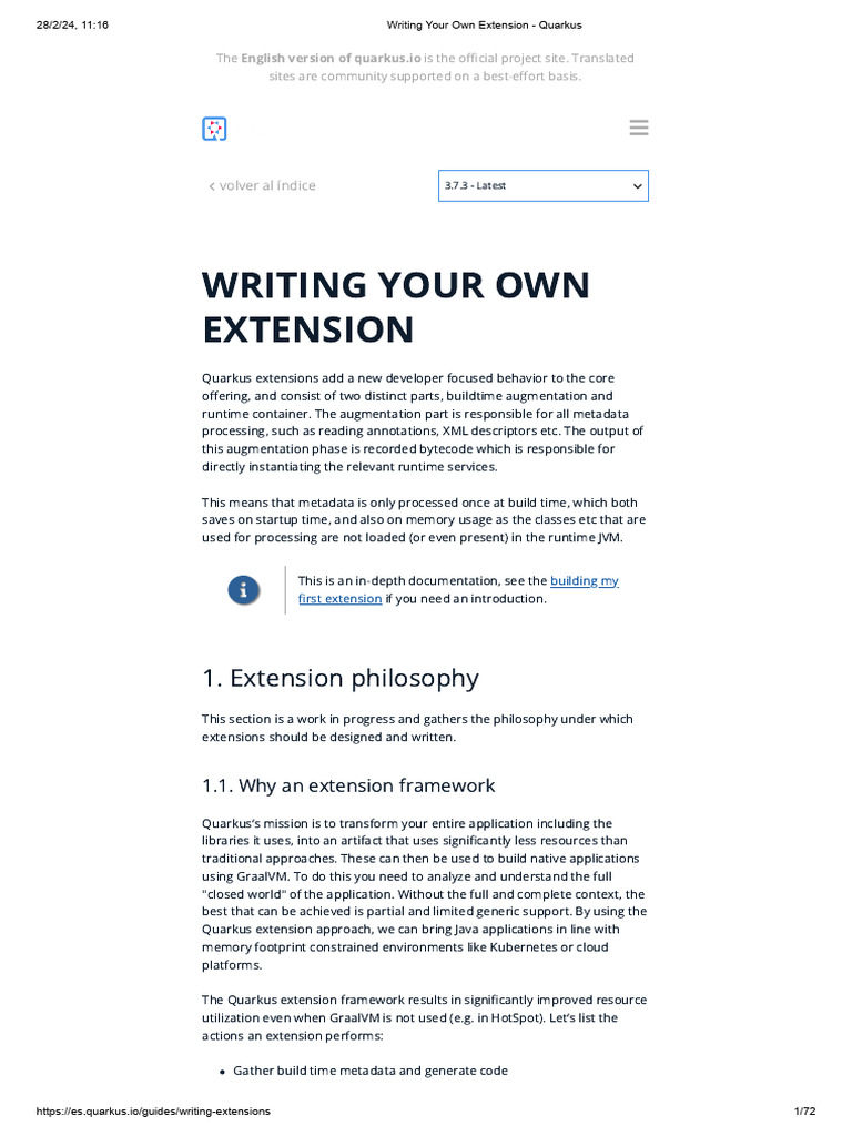 Writing Your Own Extension - Quarkus | PDF | Library (Computing) | Parsing