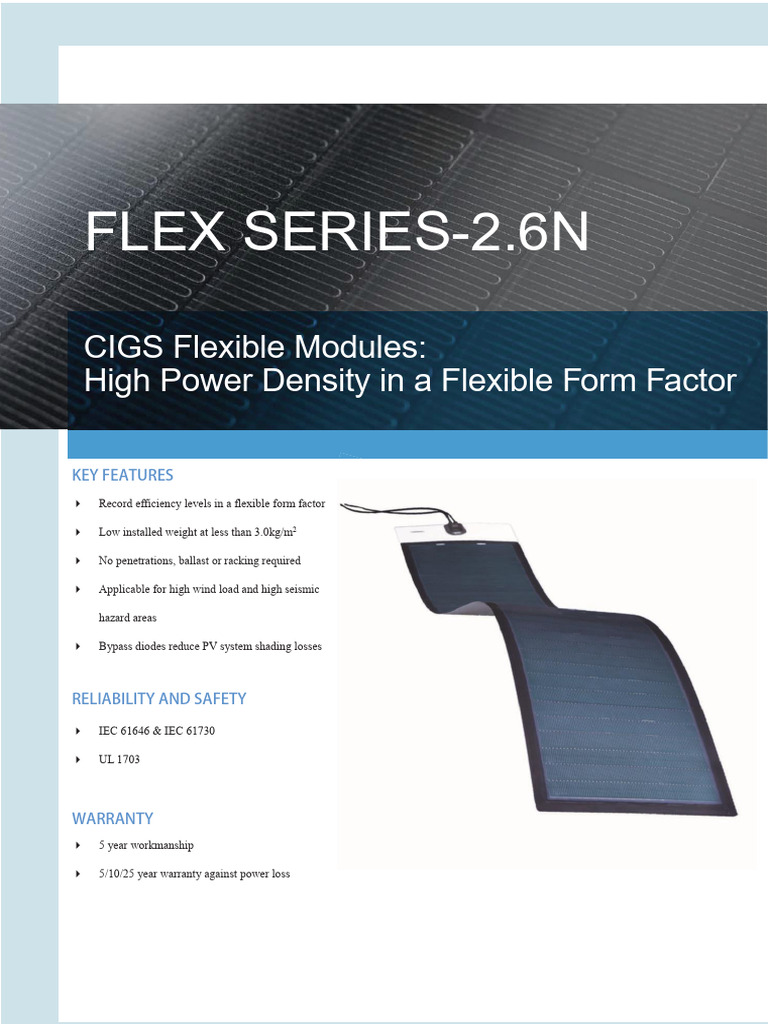FLEX-03 2.6N_Datasheet_English (2) (1) | PDF | Photovoltaics ...