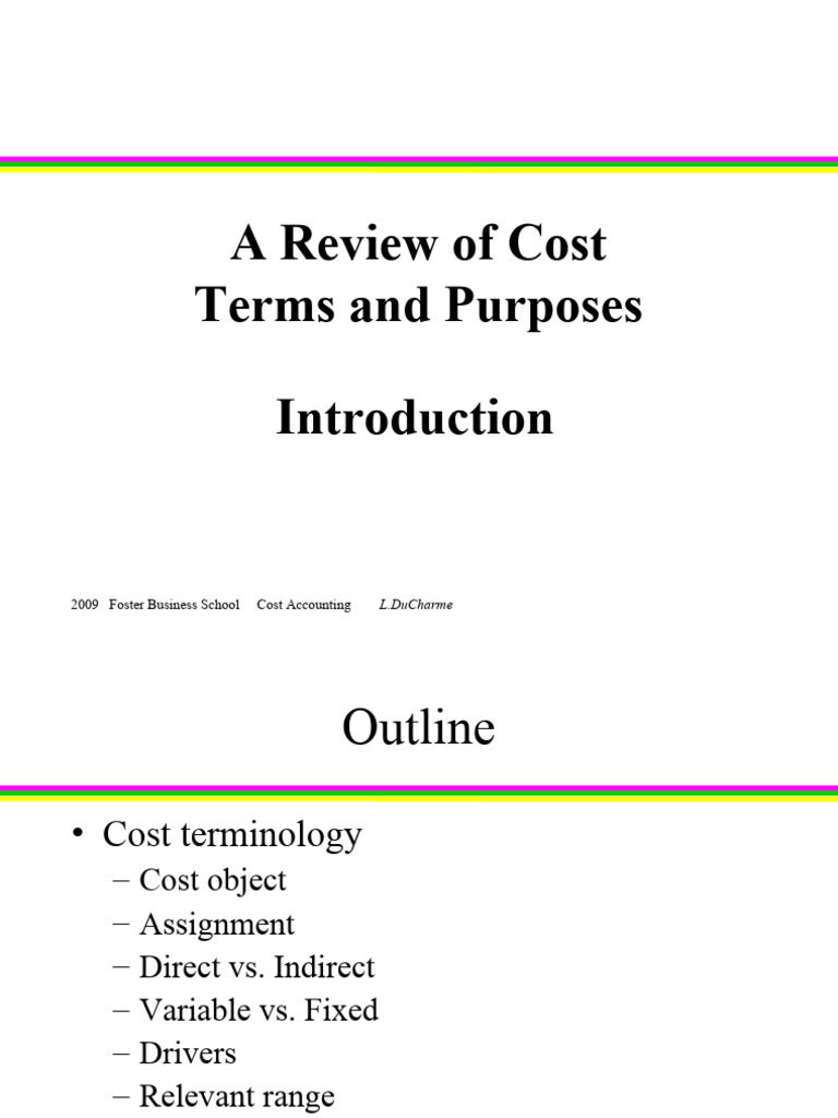 Cost Terminology Concepts and Terms | PDF | Cost Accounting | Cost