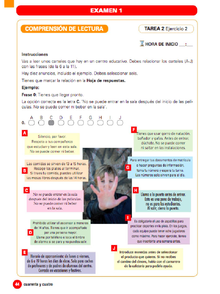 Dele A1 Escolar Comprension de Lectura | PDF